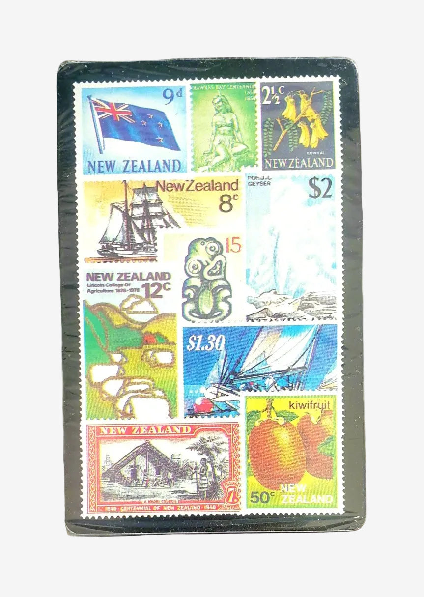 Kiwiana NZ Postage Stamps Playing Cards | New Zealand | Planet Retro