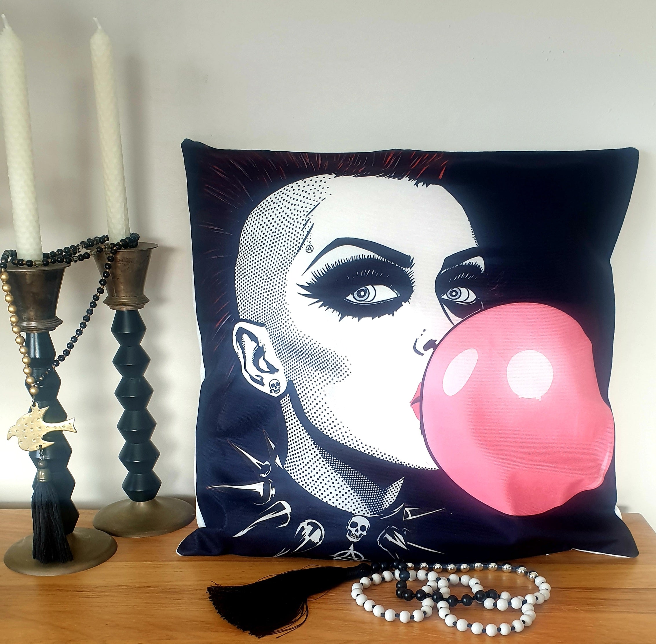Punk Bubblegum - Lu Lu Deluxe NZ - Cushion Cover – Planet Retro